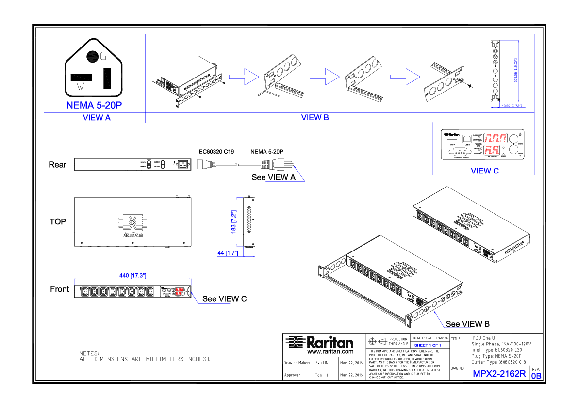Rack PDU | PX2-2162R | Product Selector - Raritan