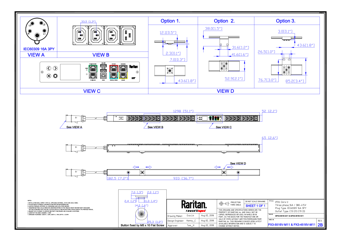 Rack PDU | PX3-5516V-M11 | Product Selector - Raritan