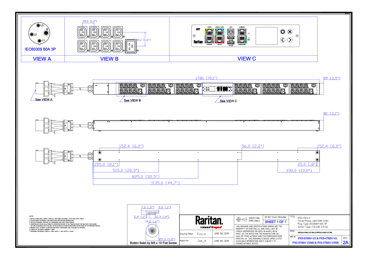 Rack PDU | PX3-5785V-V2 | Product Selector - Raritan