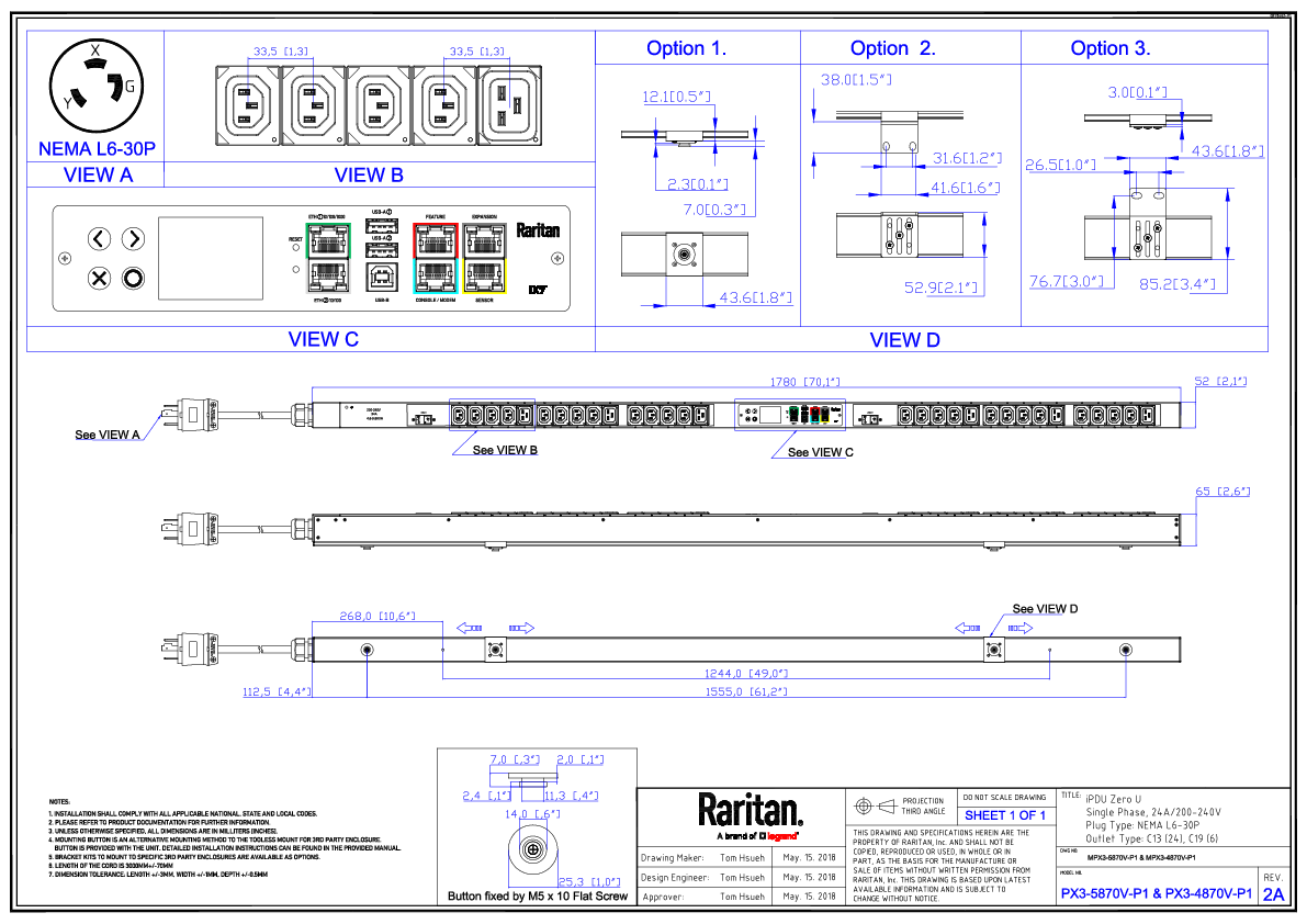 Rack PDU | PX3-5870V-P1 | Product Selector - Raritan
